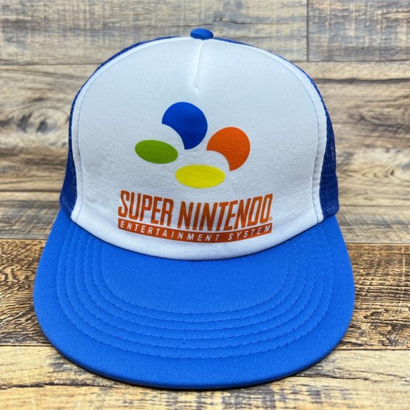 Unbranded | Accessories | Retro Super Nintendo Mens Trucker Hat Blue ...